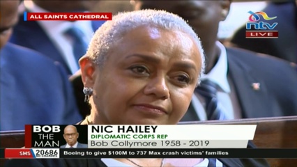 Nic Hailey at Bob Collymore's Memorial Service (Video)