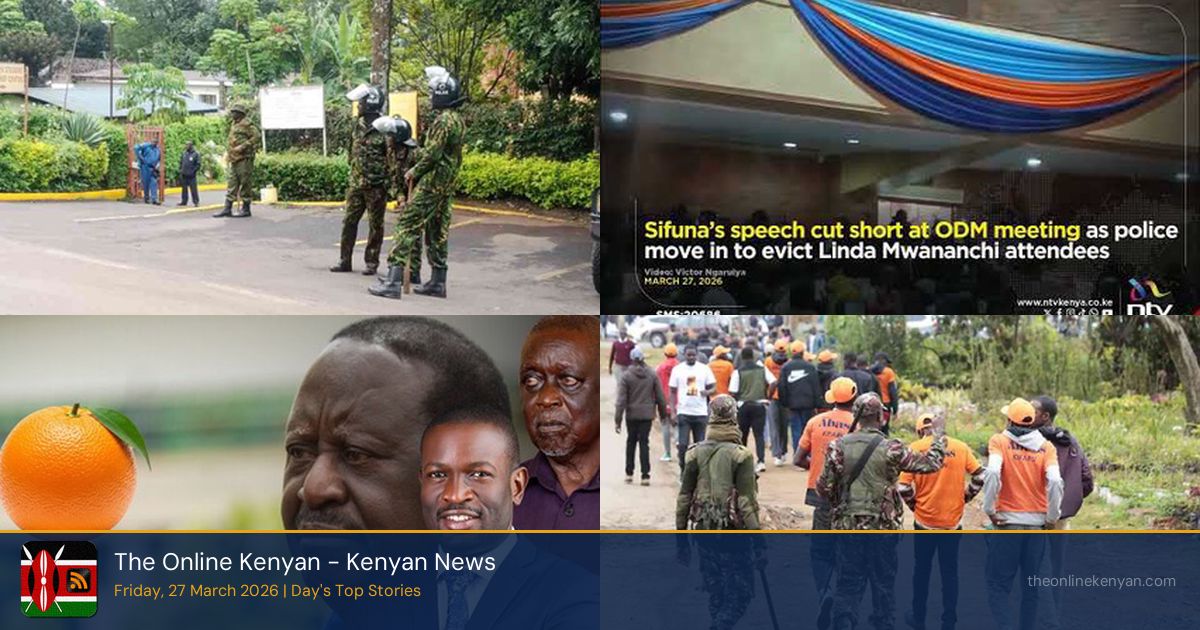 Kenya News - Friday, March 27, 2026 | Daily Summary - The Online Kenyan