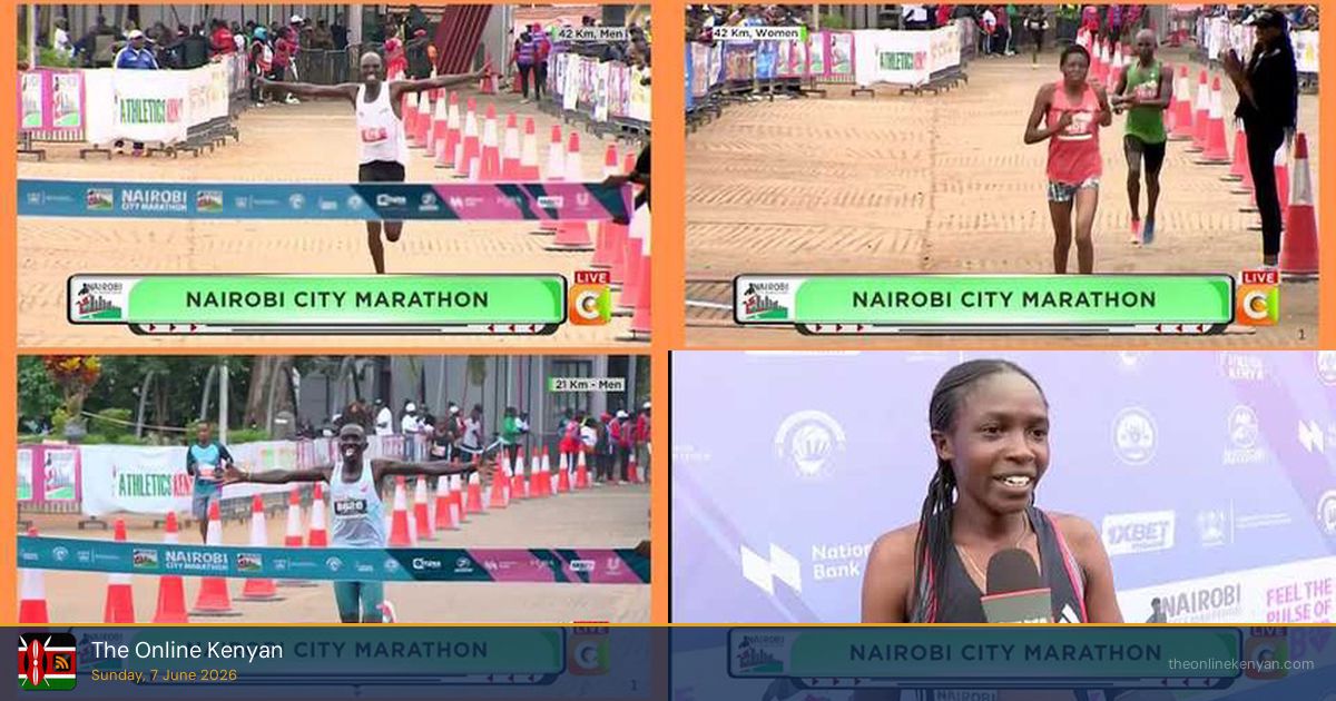 Enock Kipkemboi clocks 2:09:32 to win the Nairobi City Marathon - June 2026