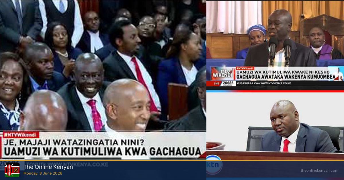 Decision on Impeachment of Deputy President Gachagua Expected Monday ...